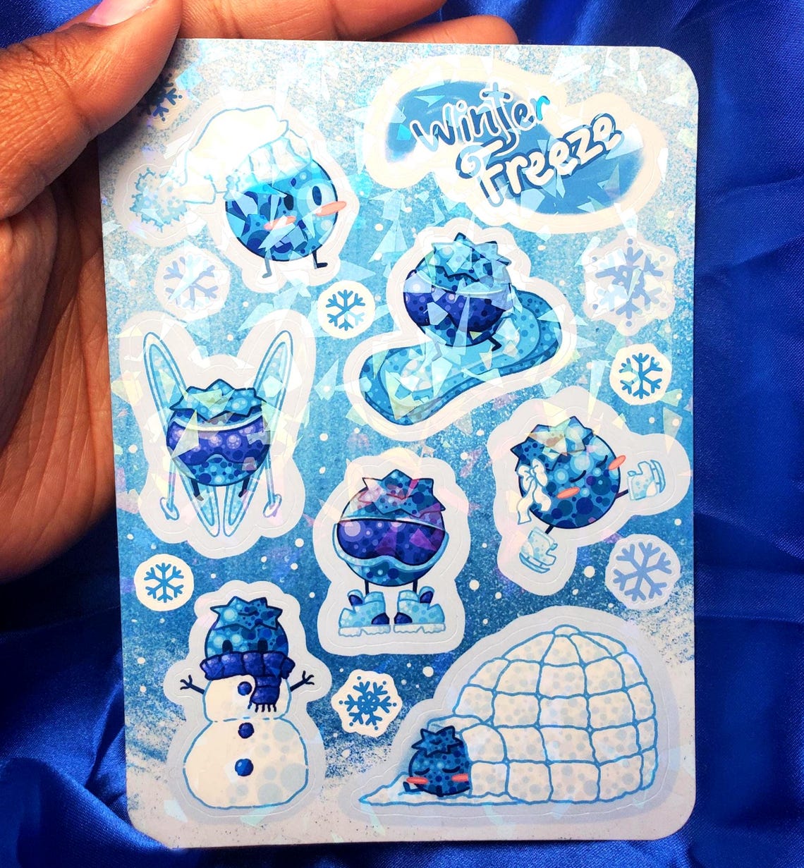 Blueberry Patch (sticker Sheet), Stationary Sticker, Laptop Stickers ...