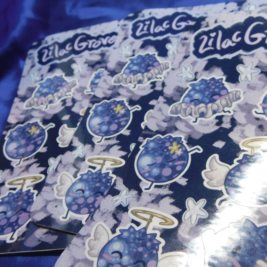 Blueberry Lilac Grove (sticker Sheet), Stationary Sticker, Sticker Pack ...