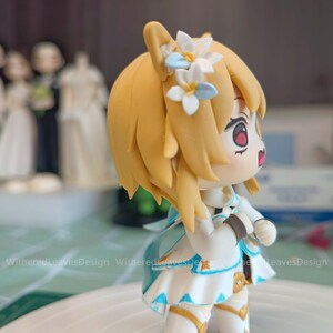 Genshin Impact Lumine Figure, Lumine Cat, Clay Figure, Birthday Gift ...