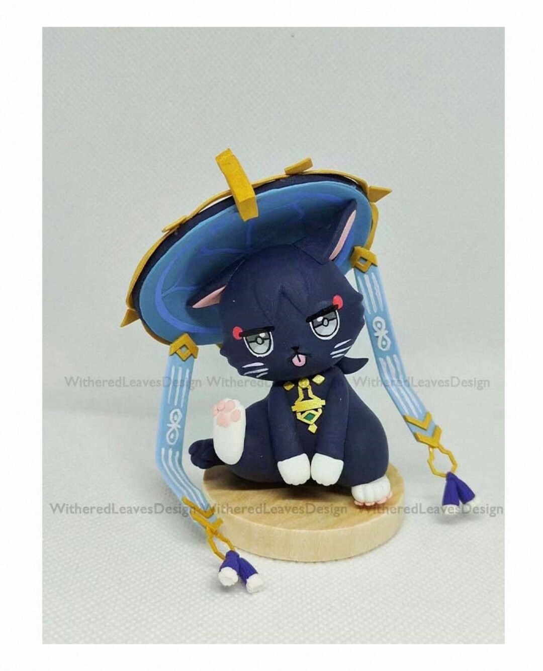 Genshin Scaramouche Cat Figure,wanderer Cat Figure,clay Figure ...