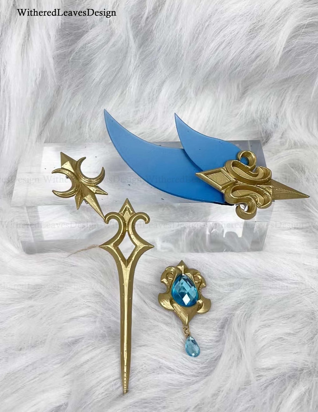 Genshin Impact Neuvillette Accessoires capillaires, Neuvillette Cospaly ...