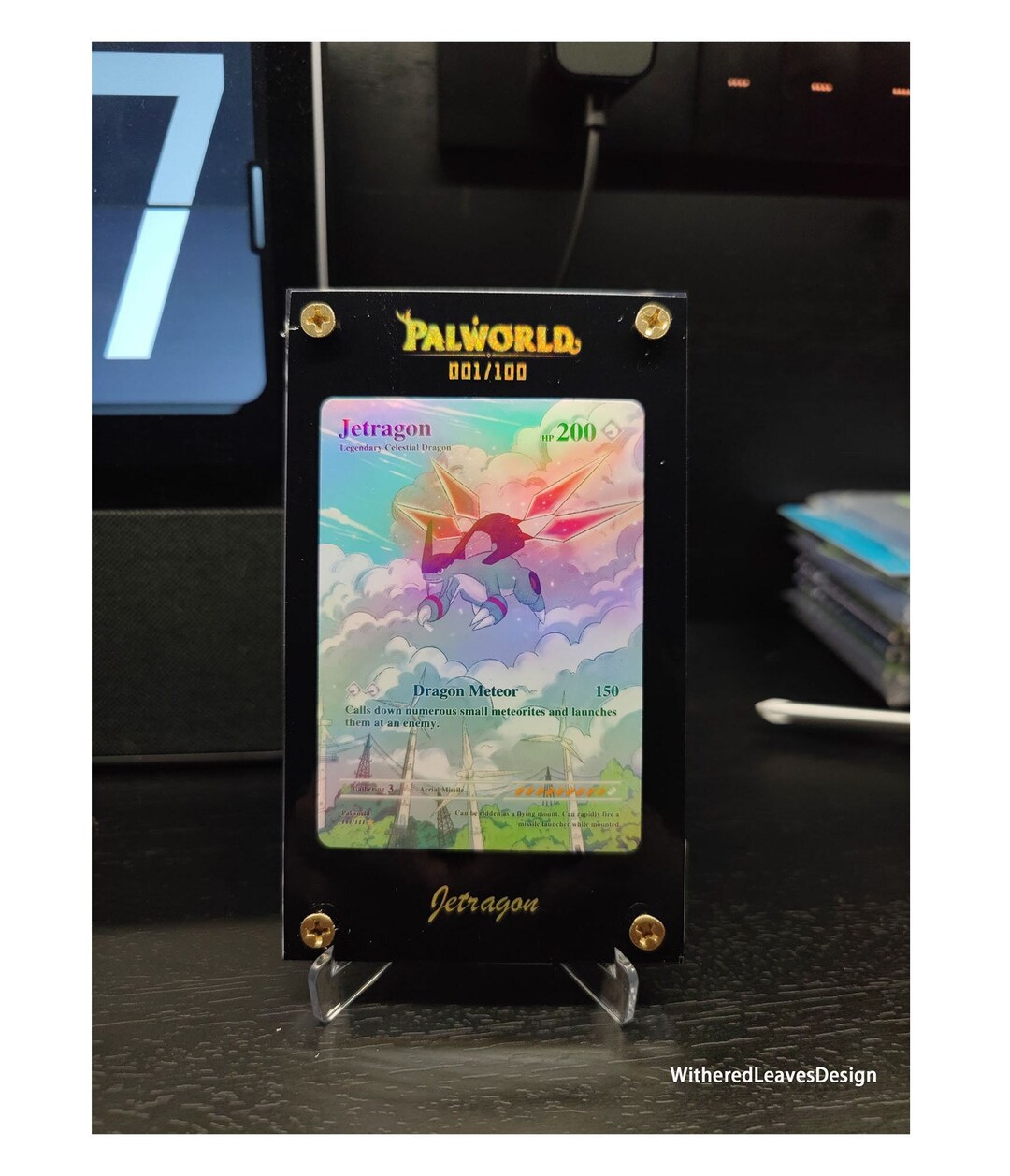 Limited Sale of Holographic Palworld Jetragon Cards,art Collectible ...