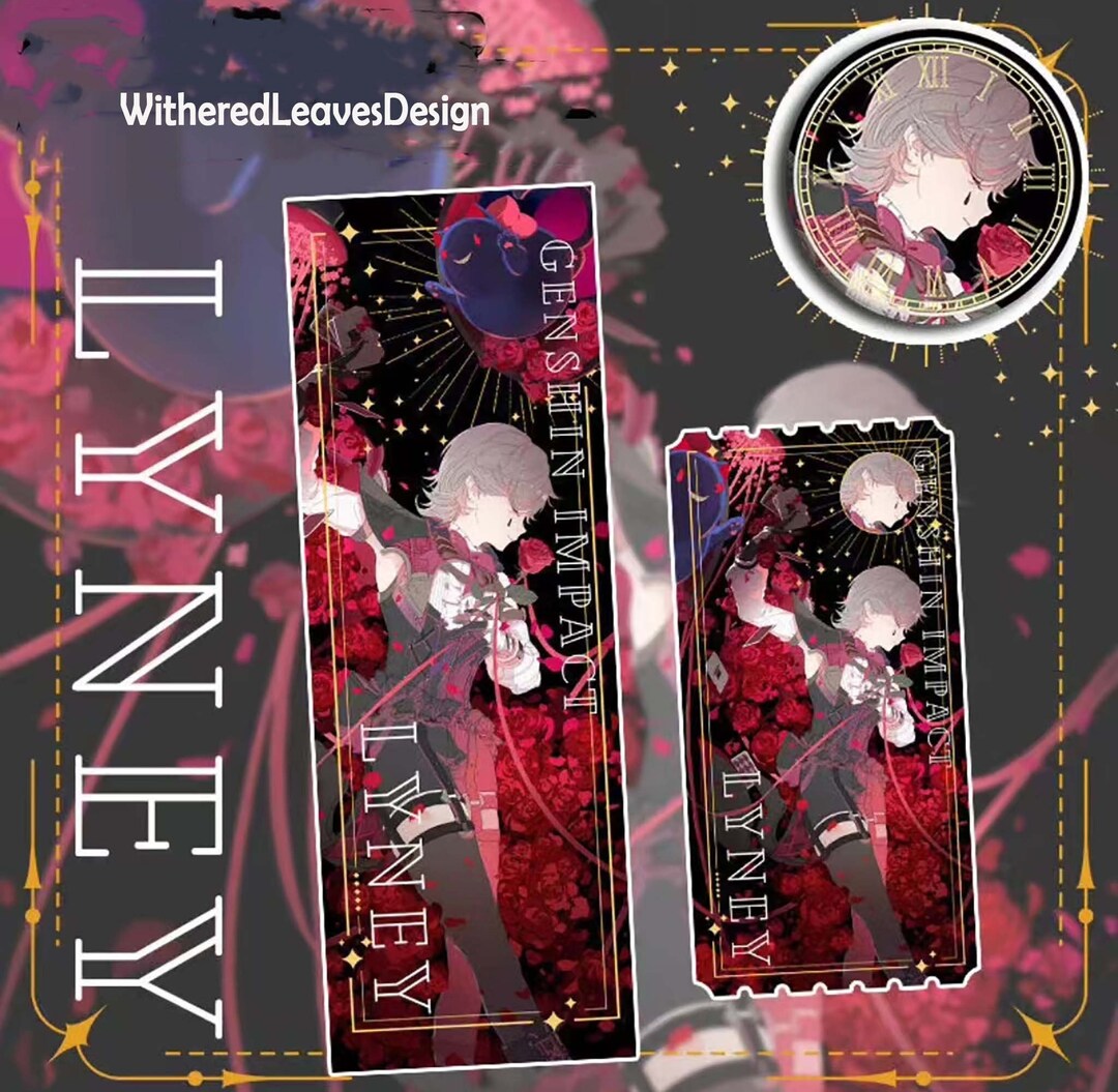 Buy Genshin Impact Lyney Bookmark Pin Set Newest Lyney Online in India ...