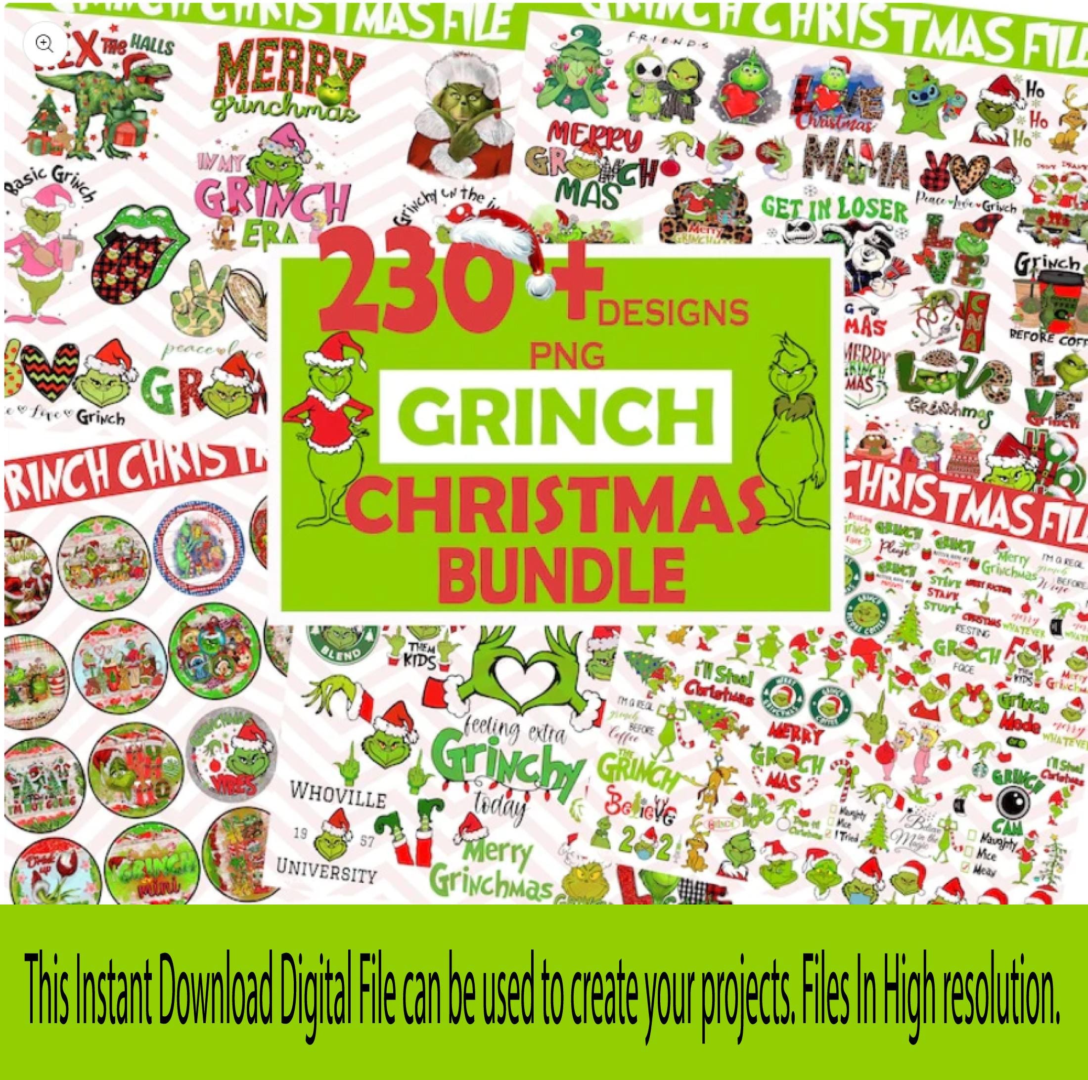 The Grinch PNG Bundle 230 Unique Design Grinch Christmas Svg, Grinch ...