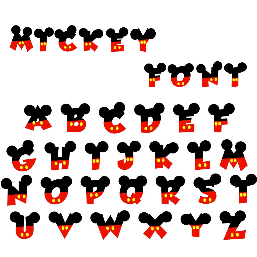 Mouse Font Bundle SVG, Mouse Font SVG, Mouse Ttf Letters SVG, Customize ...