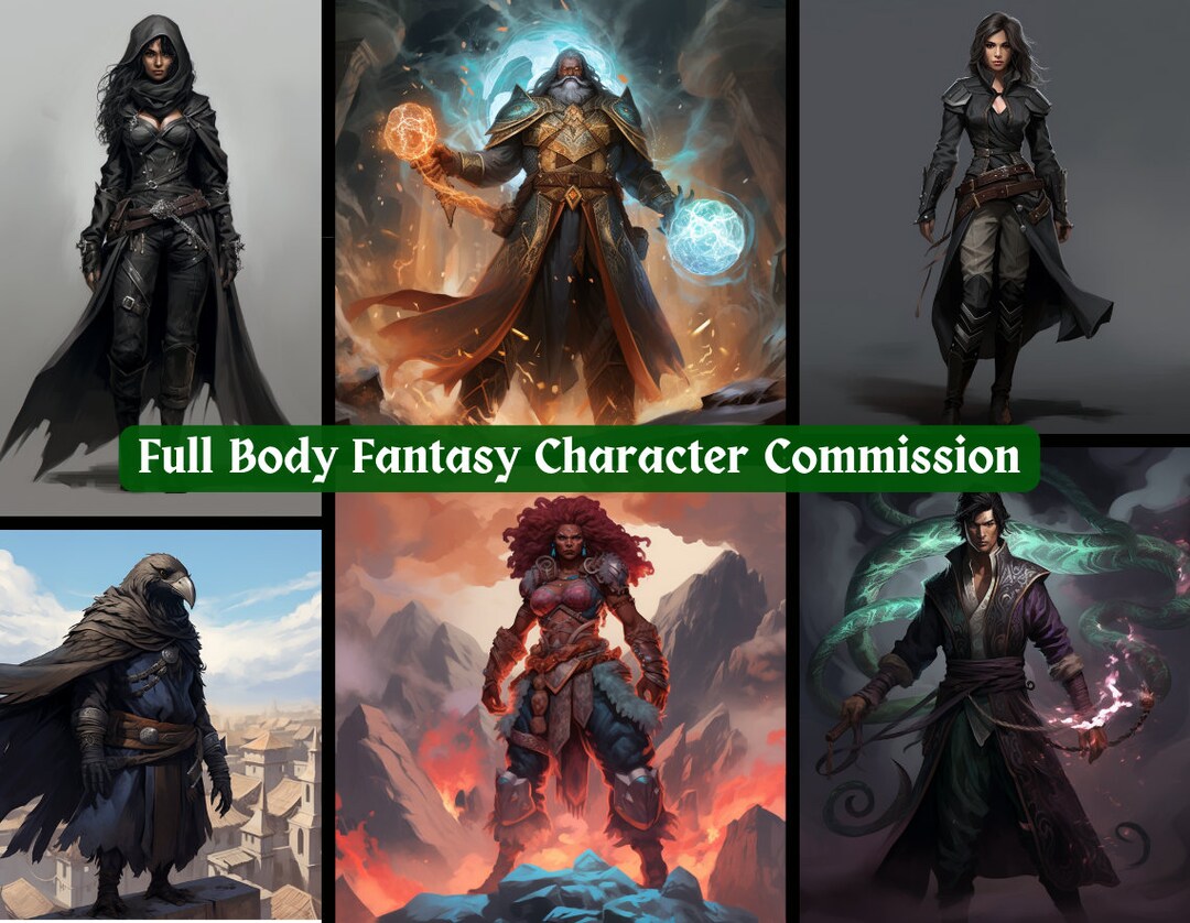 Full Body D&D Character Commission, RPG Character Concept, Dungeons and ...
