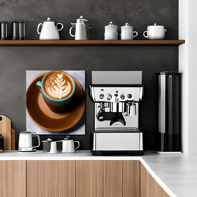 7 Latte Art Illustration, Instant Download, Kitchen Wall Art, Printable ...