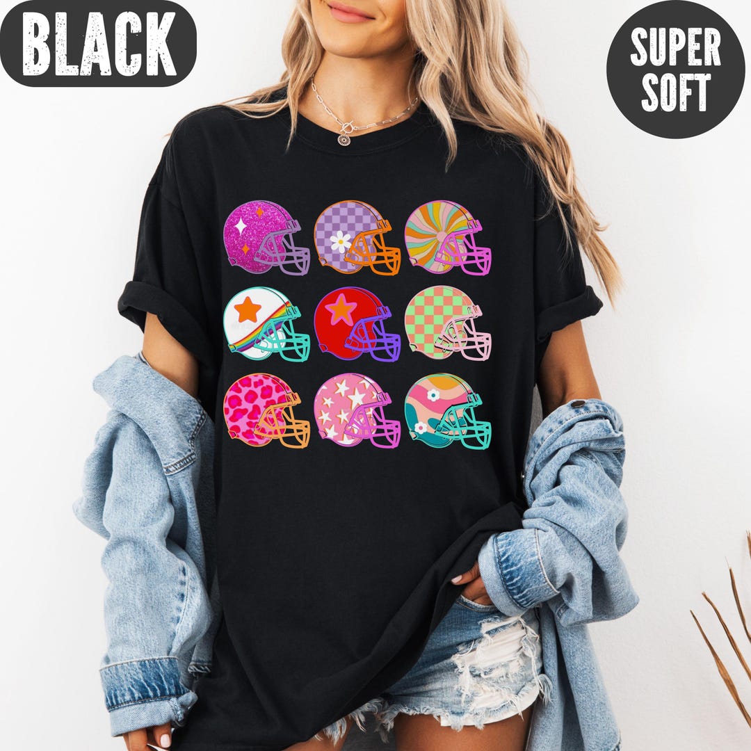 Cheetah Print Football Shirt, Comfort Colors® Girly Football Shirt ...