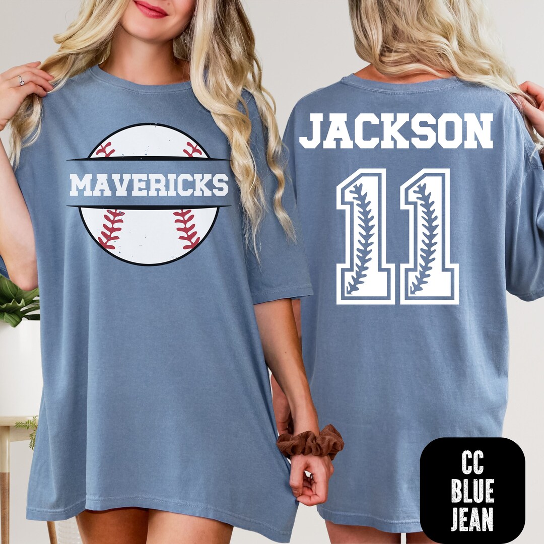 Custom Baseball Mom Shirt, Comfort Colors Baseball Name and Number T ...