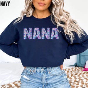 Floral Nana Sweatshirt, Personalized Nana Sweater, Christmas Nana ...
