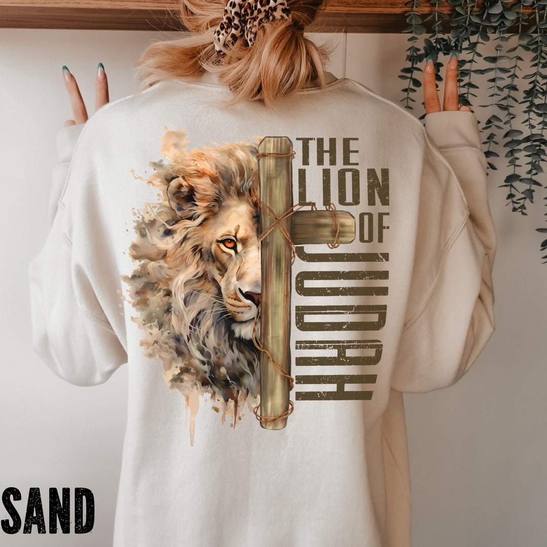 Lion of Judah Graphic Sweatshirt, Religious Gift, Christian Shirts for ...