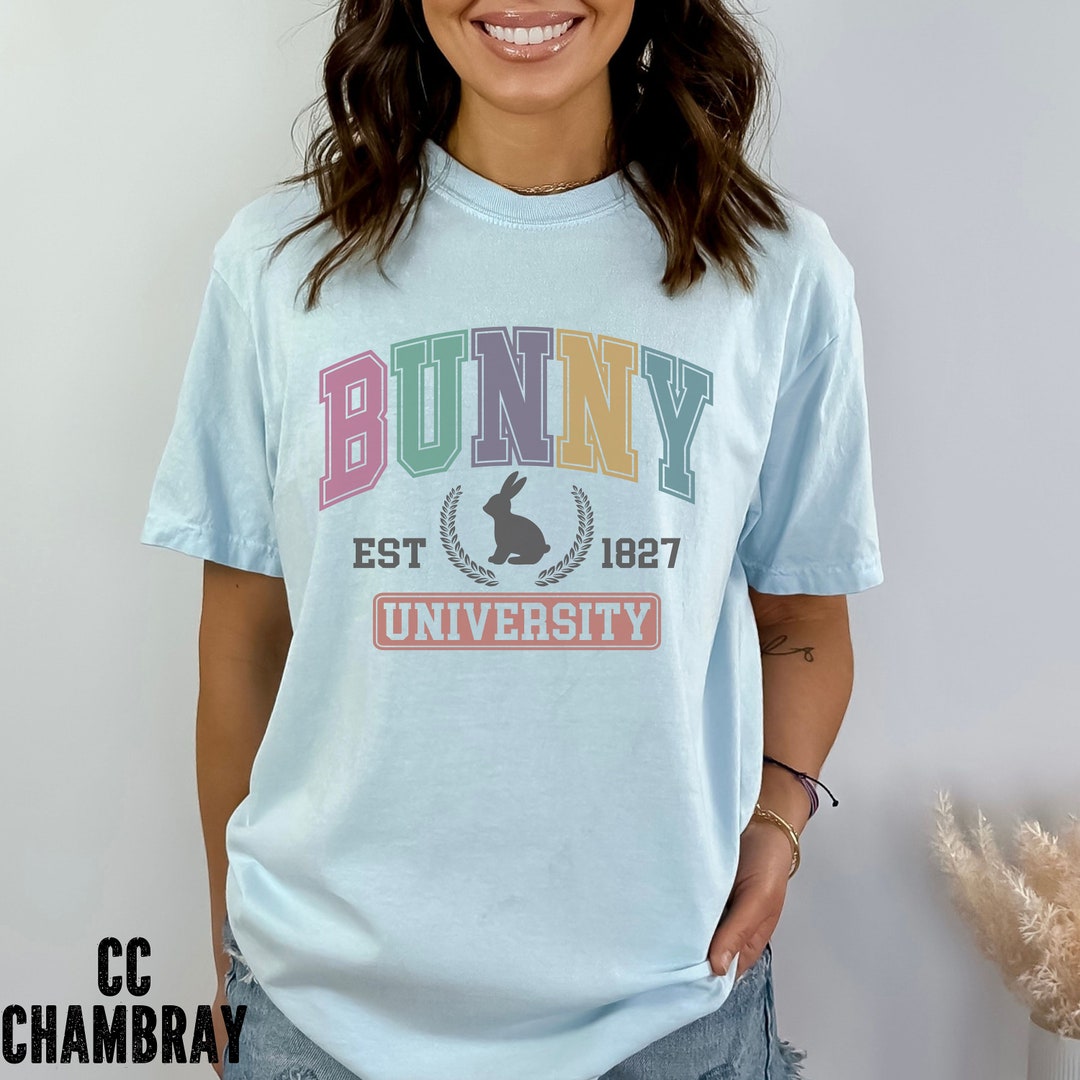 Comfort Colors Easter Bunny T-shirt, Bunny University, Easter T-shirt ...