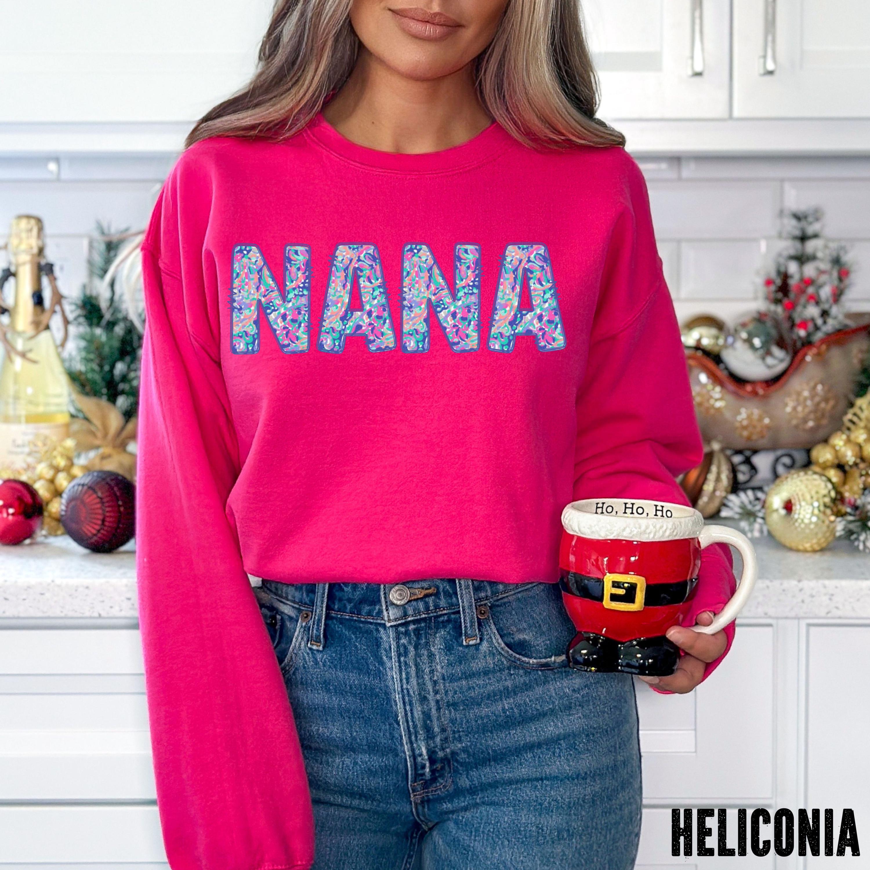 Floral Nana Sweatshirt, Personalized Nana Sweater, Christmas Nana ...
