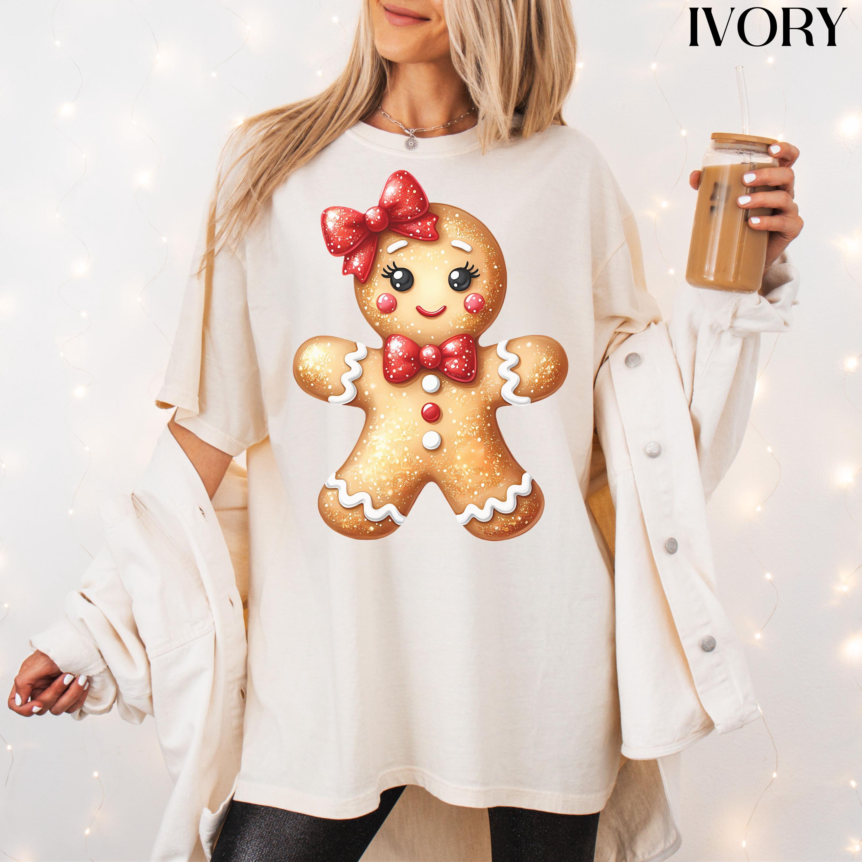 Sparkly Gingerbread Girl T-shirt, Comfort Colors® Girly Gingerbread ...