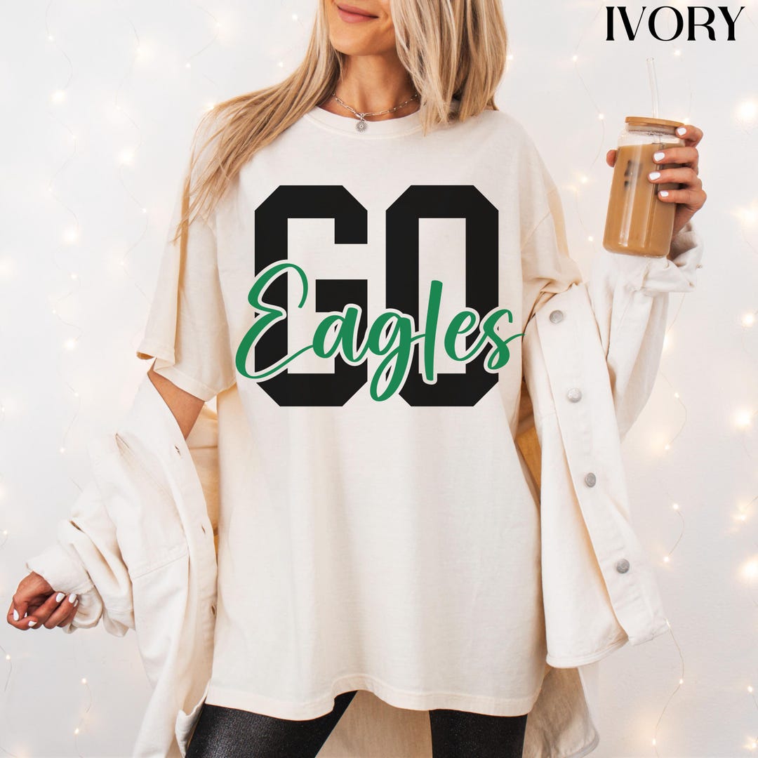 Custom Go Mascot Shirt, Comfort Colors® Preppy Game Day Tee, Big GO and ...