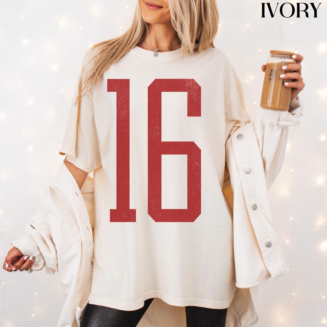 Custom Big Number T-shirt, Comfort Colors® Custom Varsity Number Tee ...