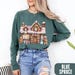 Gingerbread House T-shirt, Comfort Colors® Christmas Cookie Tee, Long ...