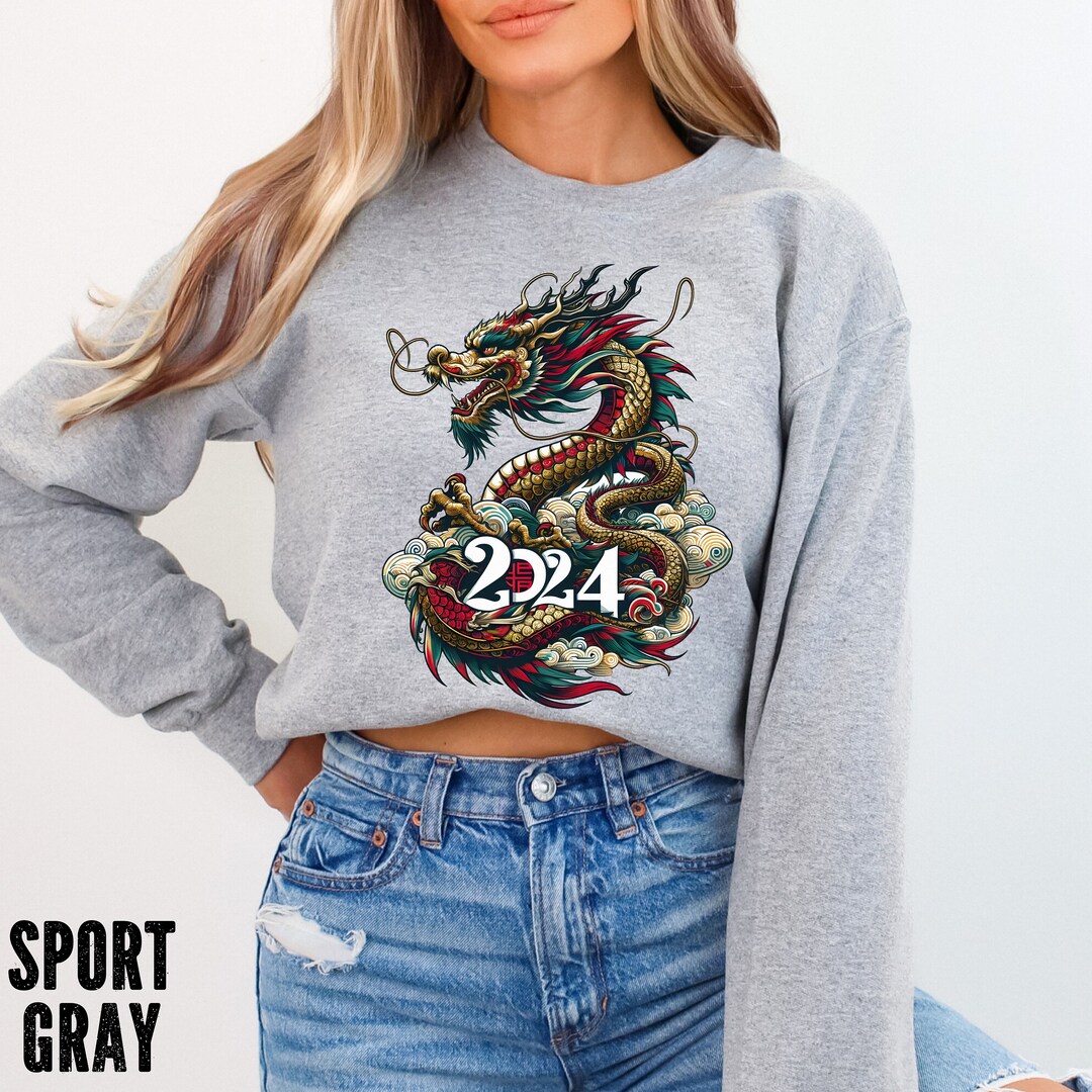 DRAGON Sweatshirt, 2024 Dragon Sweater, Year of the Dragon Sweatshirt ...
