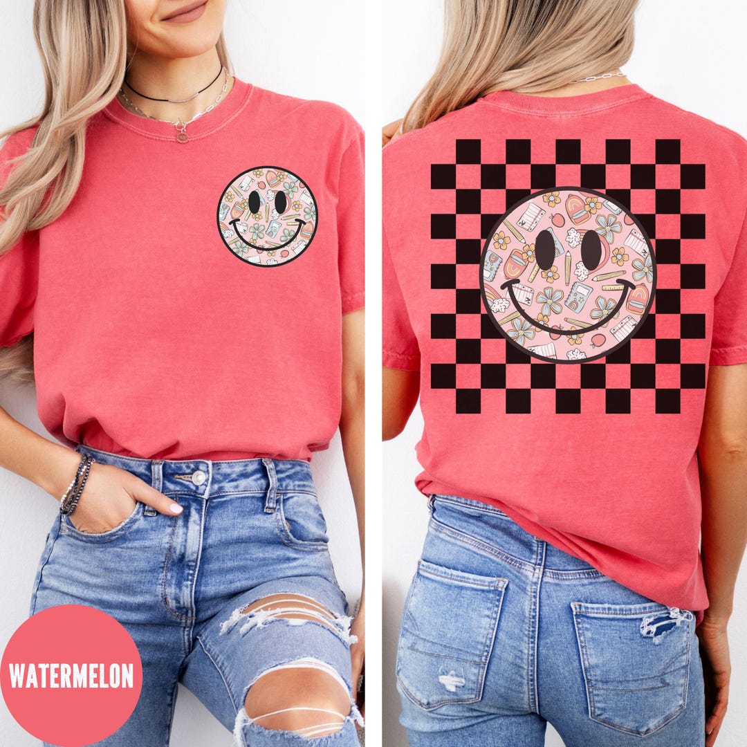 Daisy Smiley Face Shirt, Comfort Colors® Cute Smiley Shirt, Be Happy ...