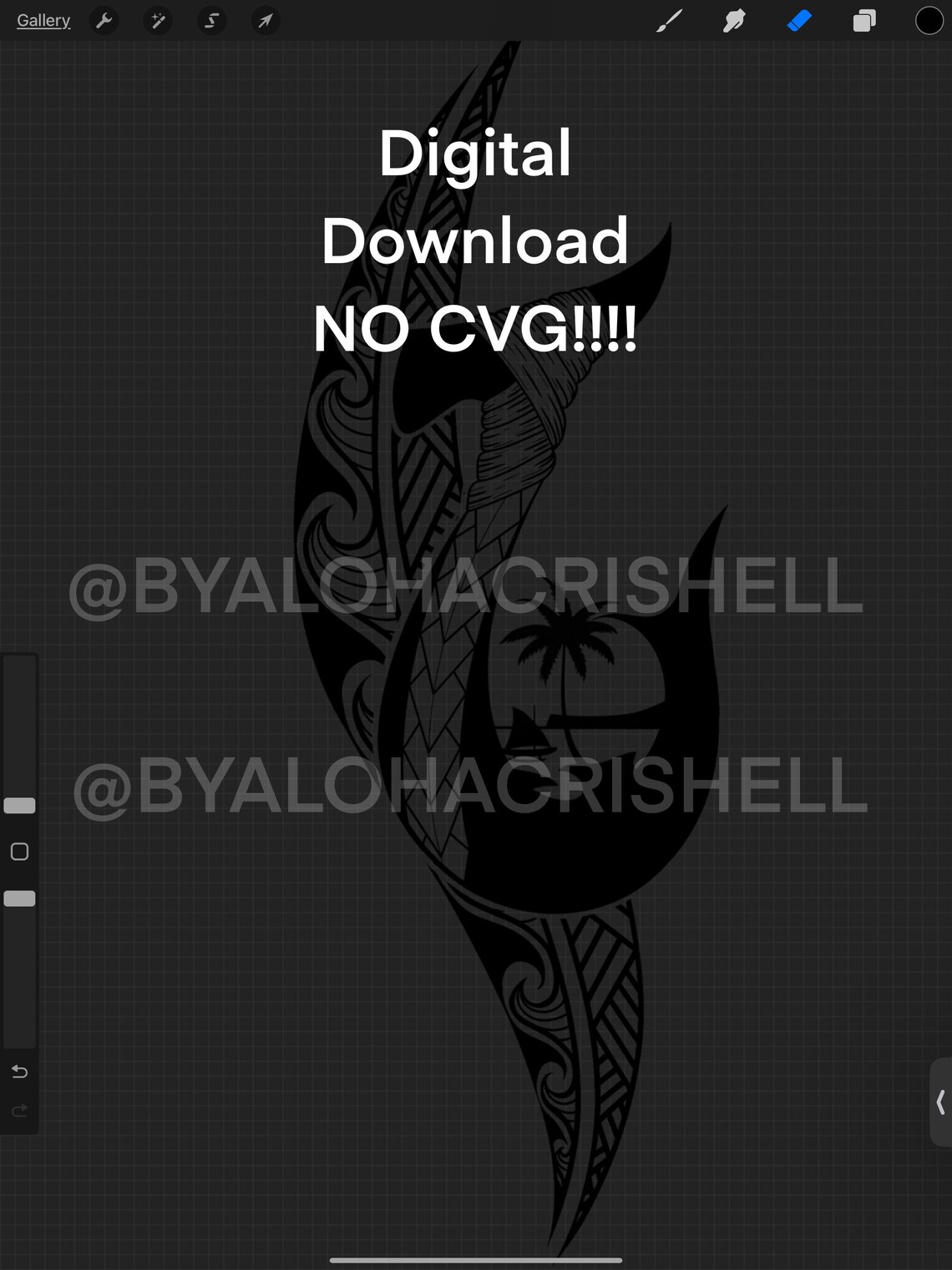 Custom GUAM / Micronesian Tribal Design @byalohacrishell - Etsy
