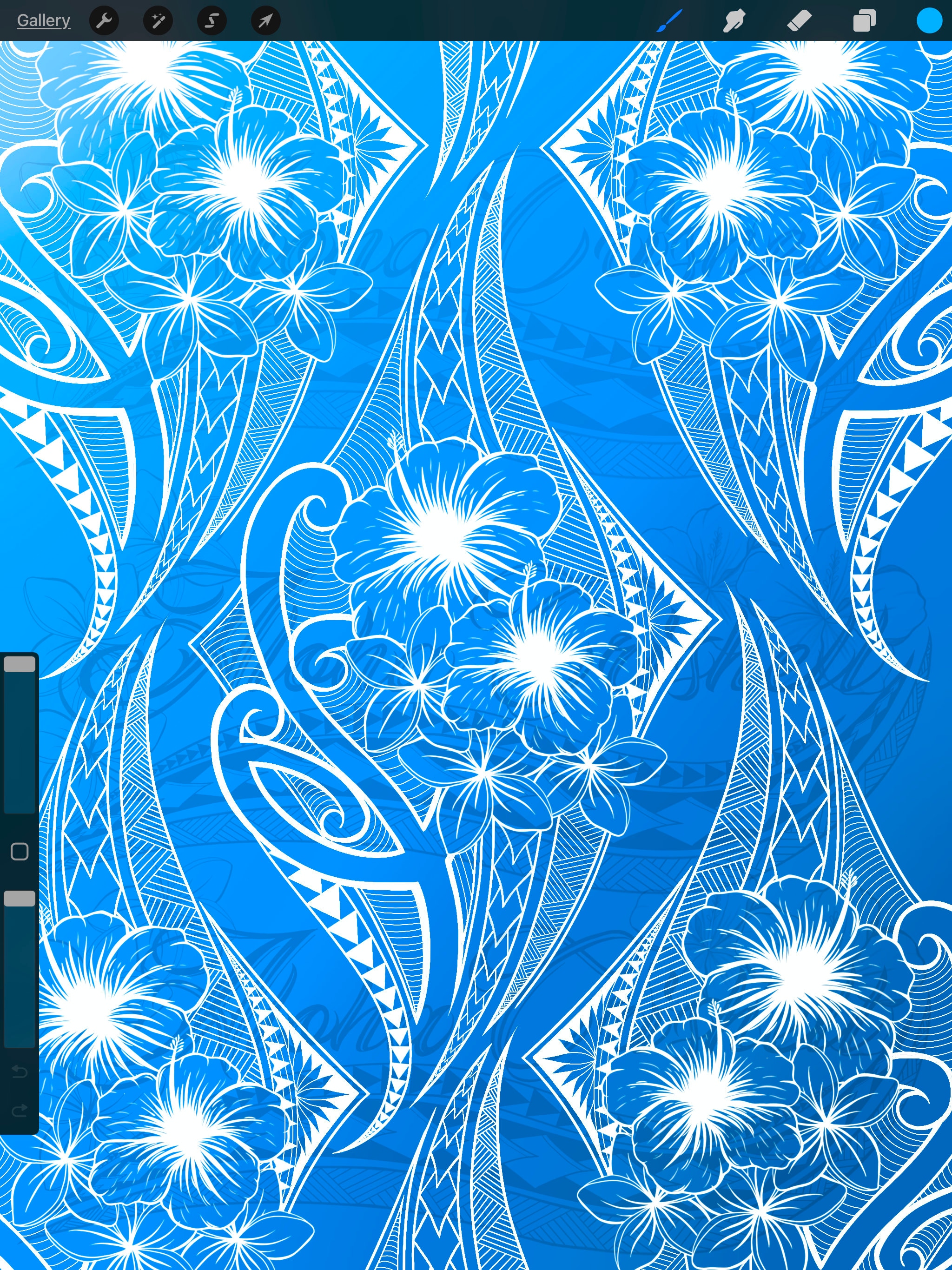 OCEAN BLUE POLYNESIAN Prints - Etsy