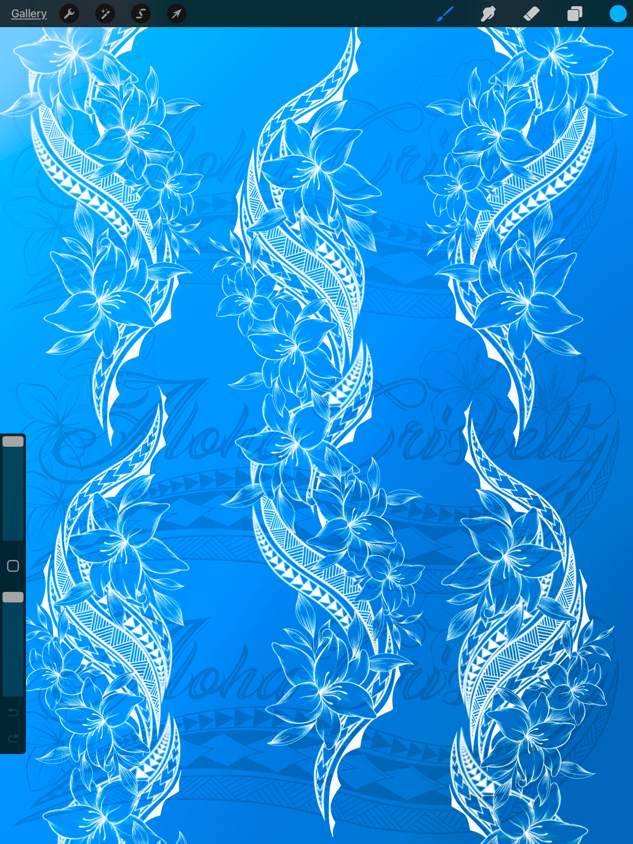 OCEAN BLUE POLYNESIAN Prints - Etsy