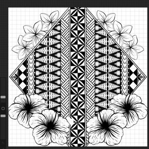 Tongan Tribal Design. Square Fit by @alohacrishell - Etsy