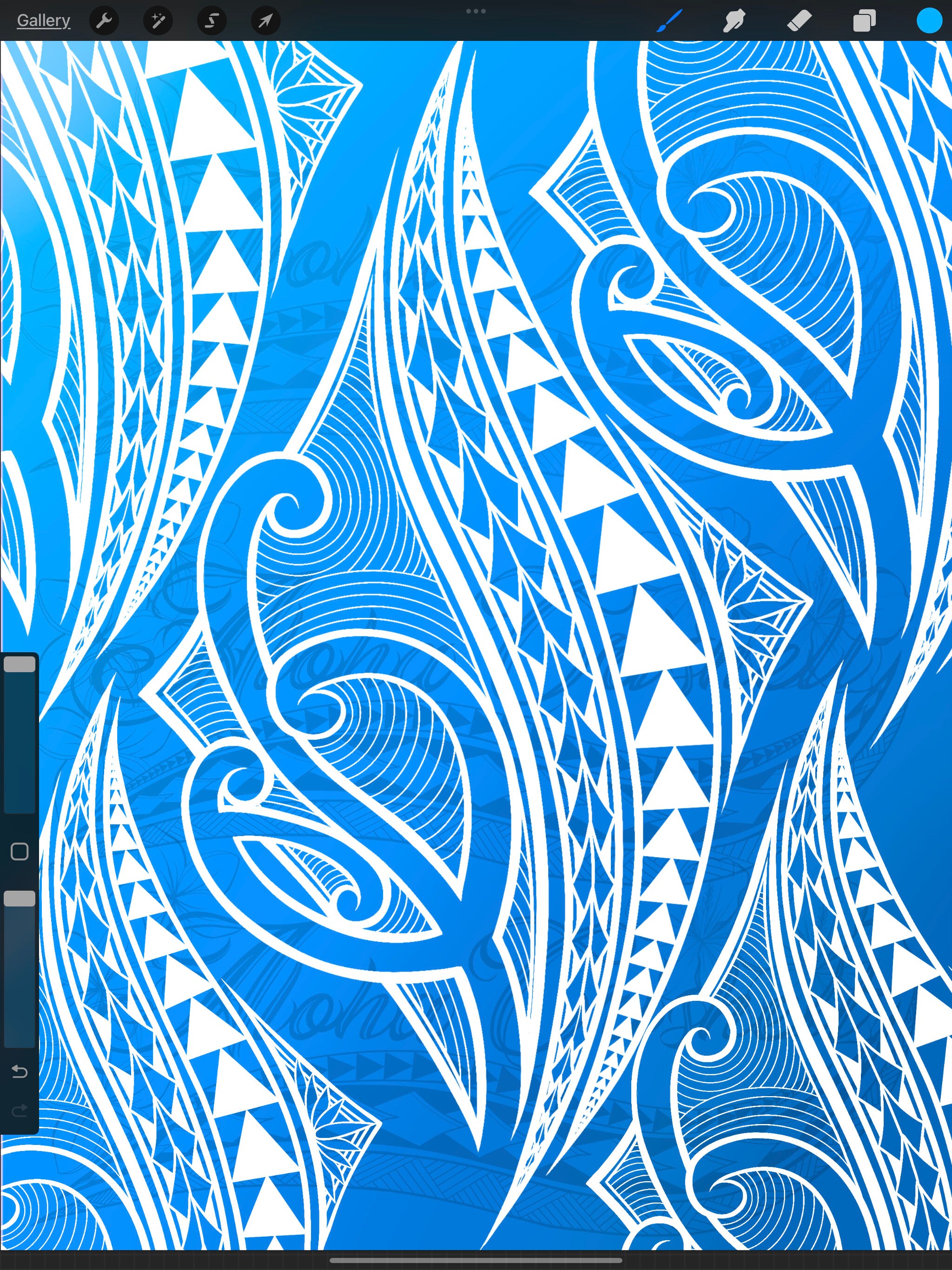 OCEAN BLUE POLYNESIAN Prints - Etsy
