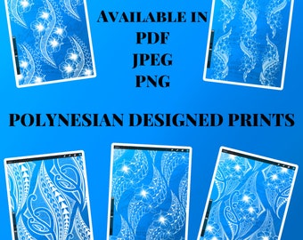 Polynesian Pattern Bundle Polynesian Tribal Bundle SVG and PNG Graphics ...