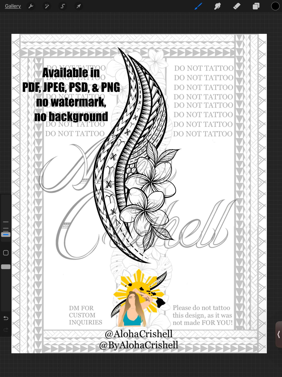 Custom Samoan Tattoo Design @byalohacrishell - Etsy