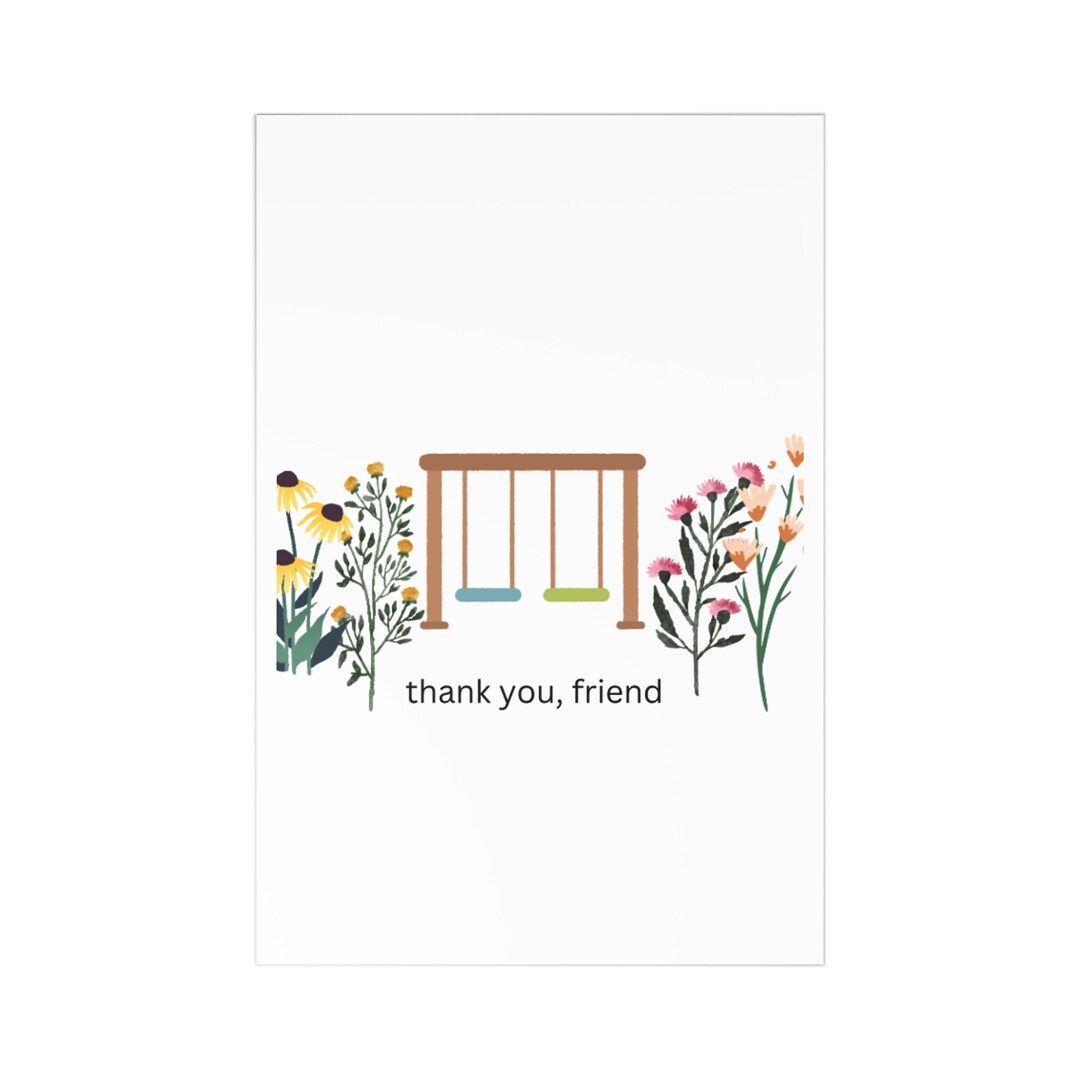 Thank You, Friend Postcards (7 Pcs) - Etsy