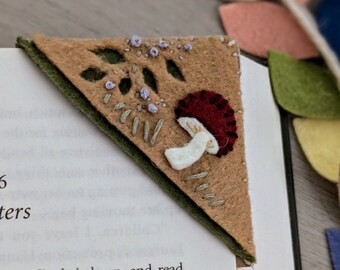 Corner Wool Felt Triangle Bookmark Color Choice - Etsy