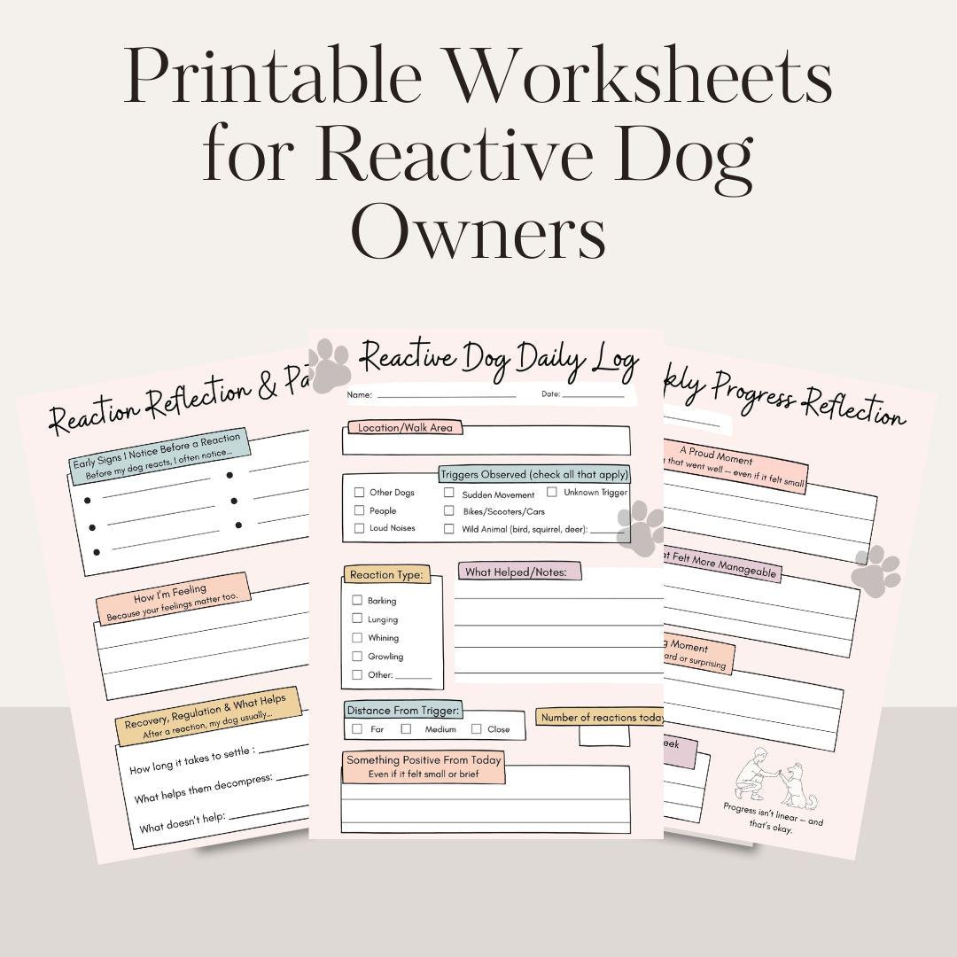 Reactive Dog Daily Log Printable, Dog Behavior Tracker, Dog Reactivity ...