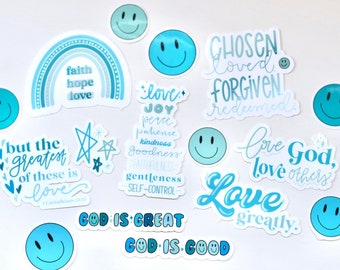 Christian Sticker Pack Love God, Love People Pink & Gold - Etsy
