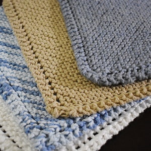 Knit Cotton Multi-use Cloth Set | 100% Cotton, Hand Knit | Set of 4 ...