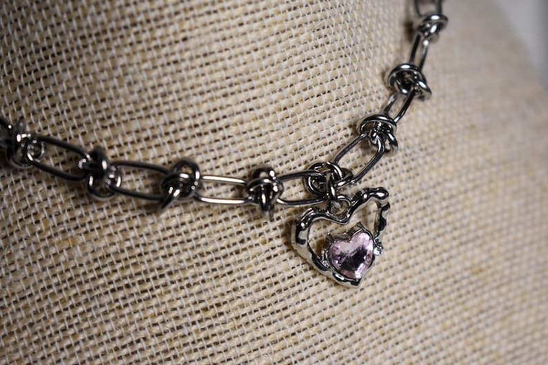 Entangled Choker Necklace - Handmade Jewelry - Stainless Steel, Silver ...
