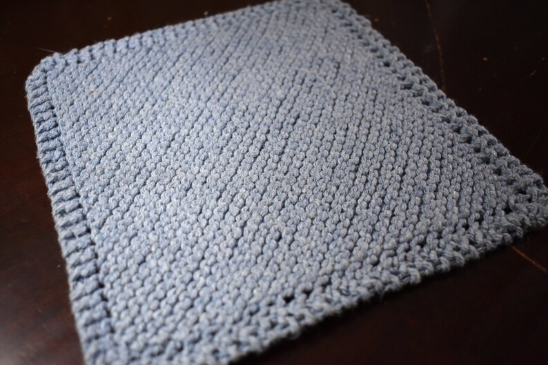 Knit Cotton Multi-use Cloth Set 100% Cotton, Hand Knit Set of 4 Face or ...