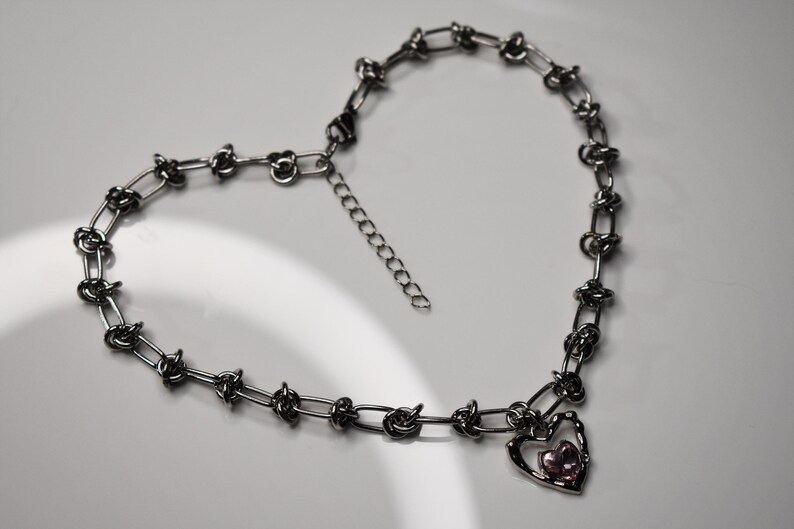 Entangled Choker Necklace - Handmade Jewelry - Stainless Steel, Silver ...