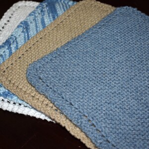 Knit Cotton Multi-use Cloth Set | 100% Cotton, Hand Knit | Set of 4 ...