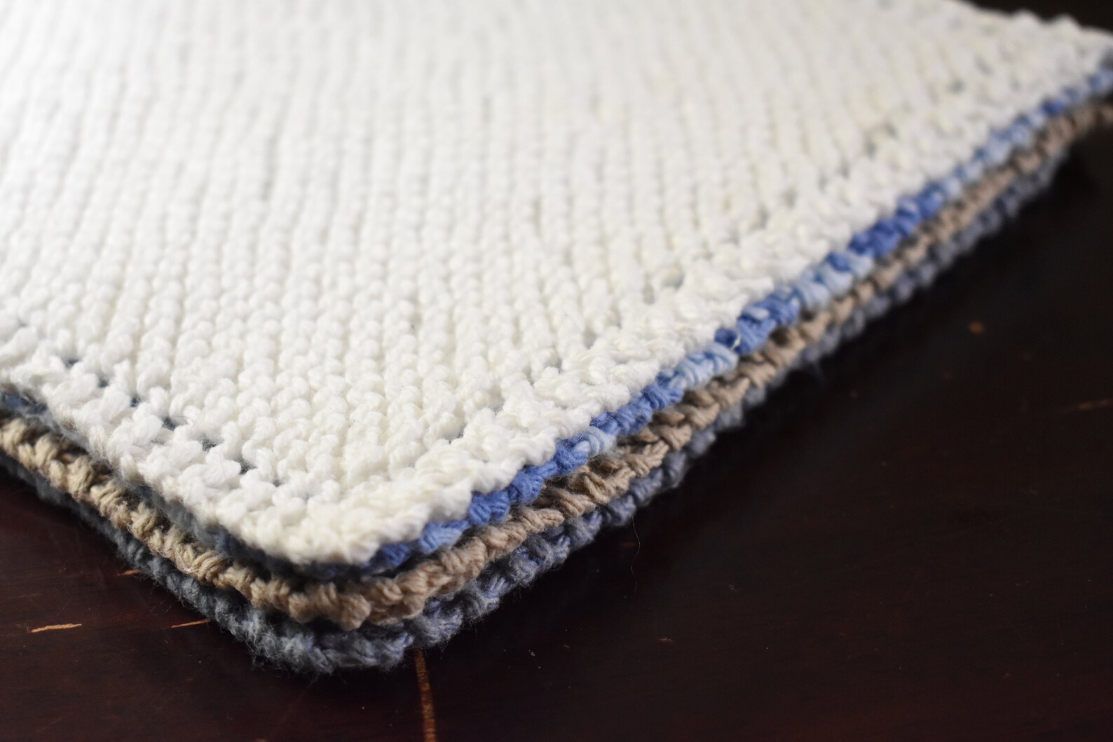 Knit Cotton Multi-use Cloth Set 100% Cotton, Hand Knit Set of 4 Face or ...