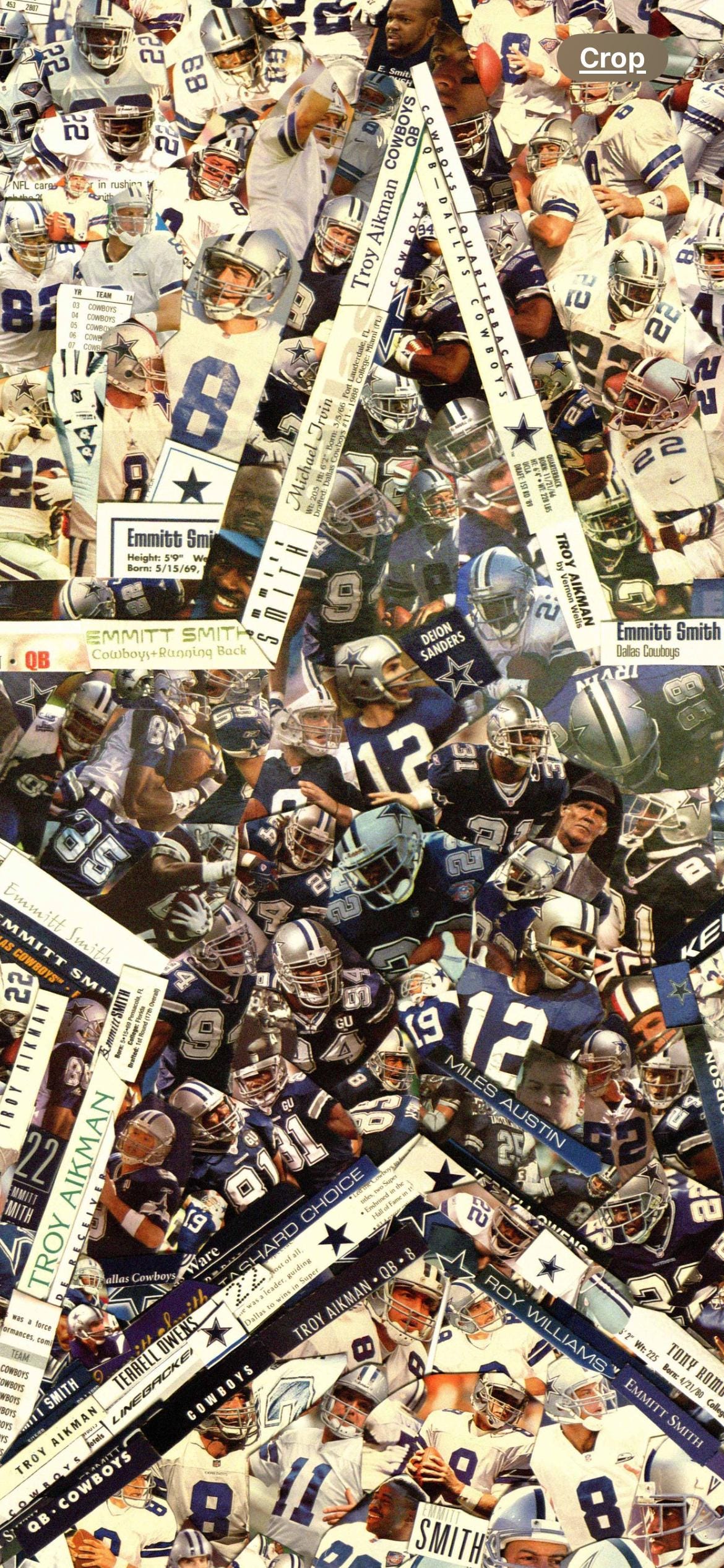 Dallas Cowboys Mosaic Collage Poster - Wall Art Made With Real SPORTS ...