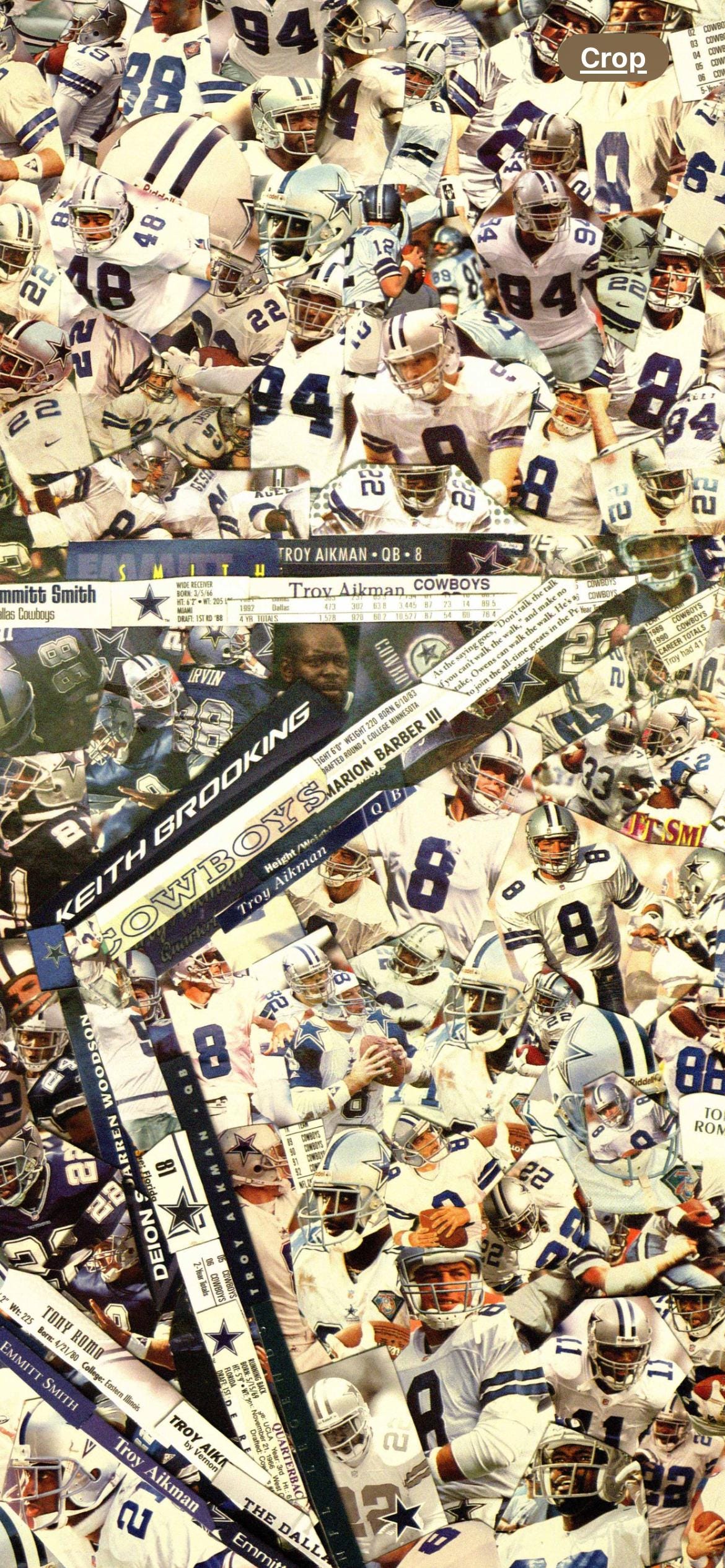 Dallas Cowboys Mosaic Collage Poster - Wall Art Made With Real SPORTS ...