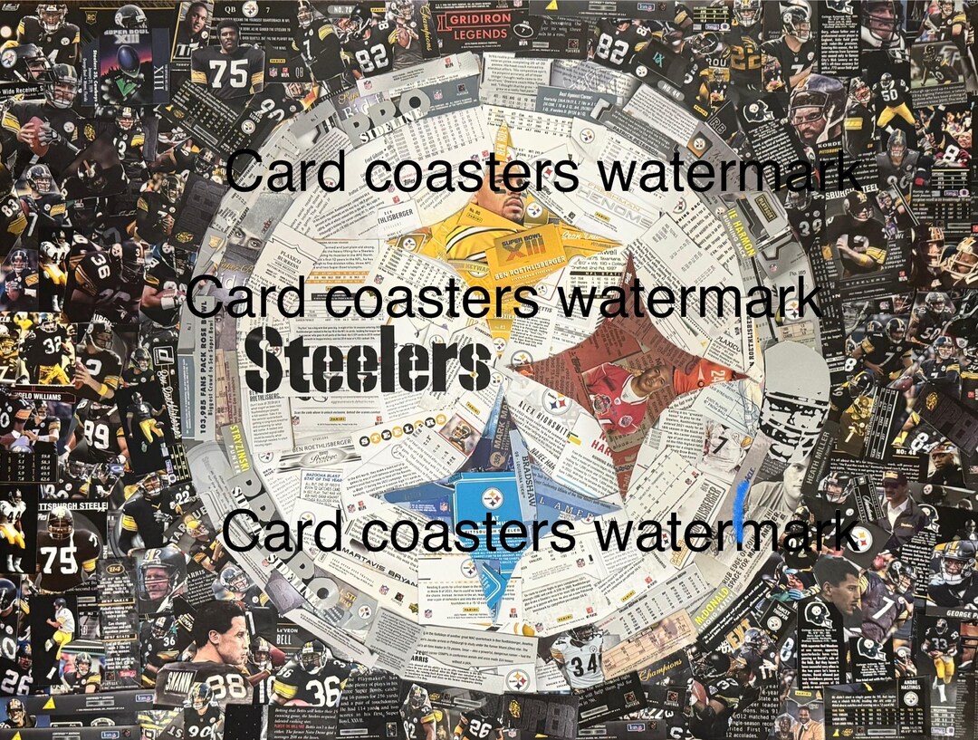 Pittsburgh STEELERS Mosaic Collage Poster - Wall Art Made With Real ...