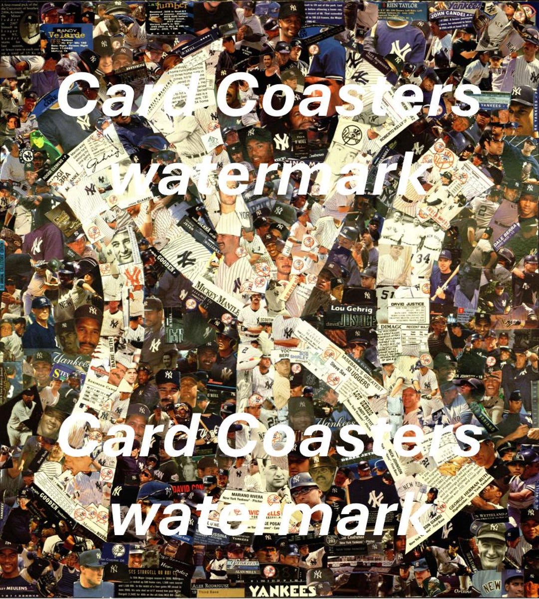 New York YANKEES Mosaic Collage Poster - Wall Art Made With Real SPORTS ...