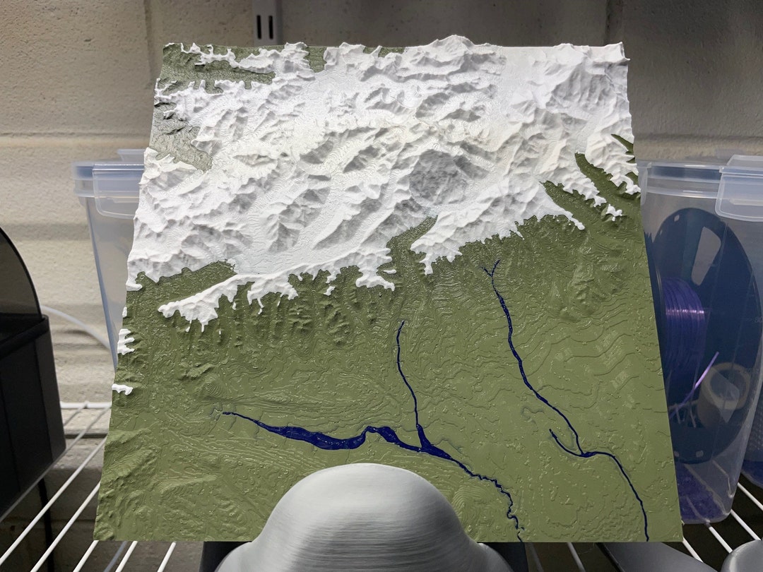 Custom Topographic 3D Prints (ex. Denali) - Etsy