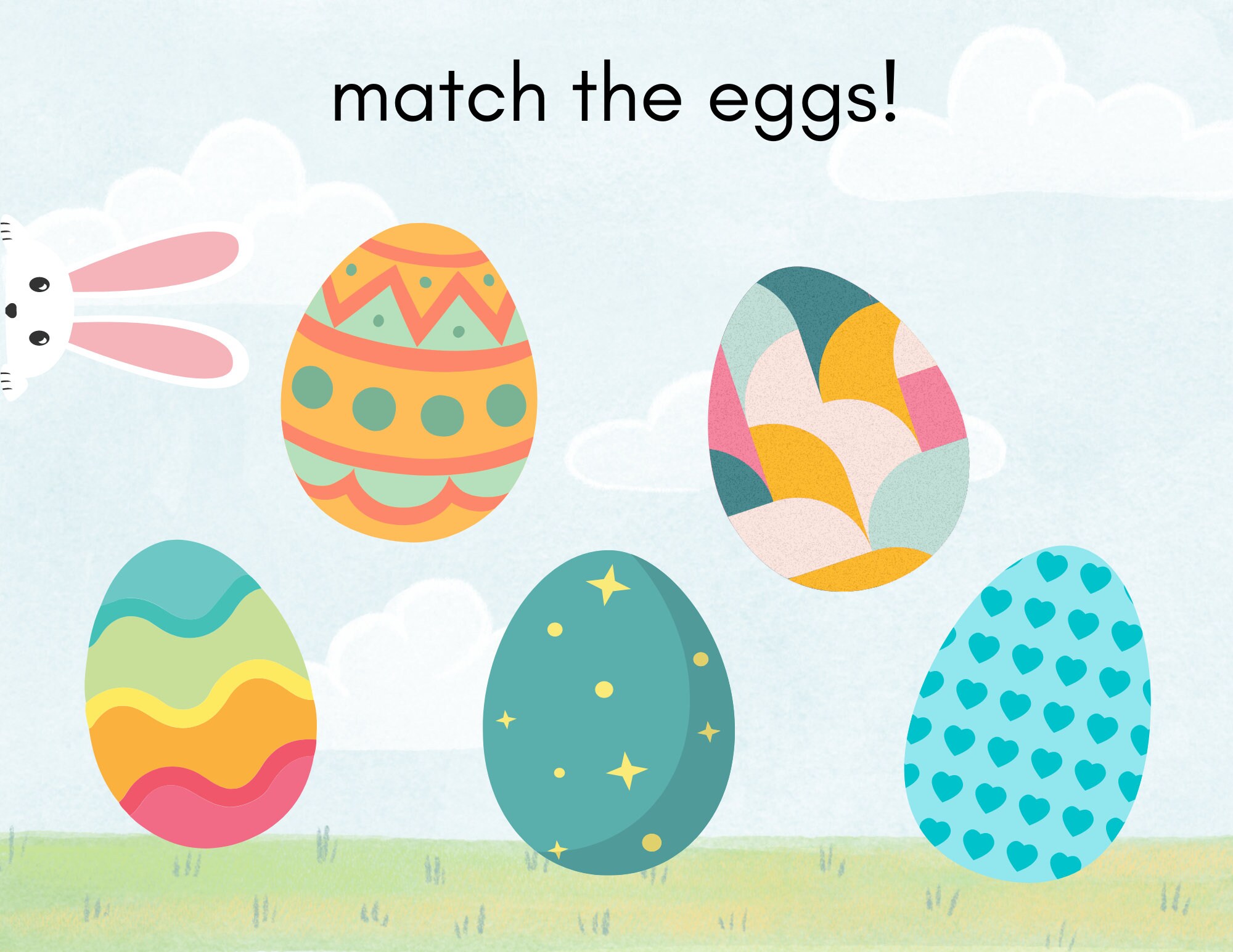 Easter Egg Matching Printable Activity Sheet for Toddlers, Busy Book ...