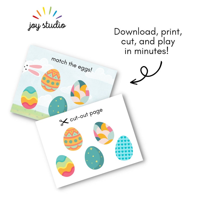 Easter Egg Matching Printable Activity Sheet for Toddlers, Busy Book ...