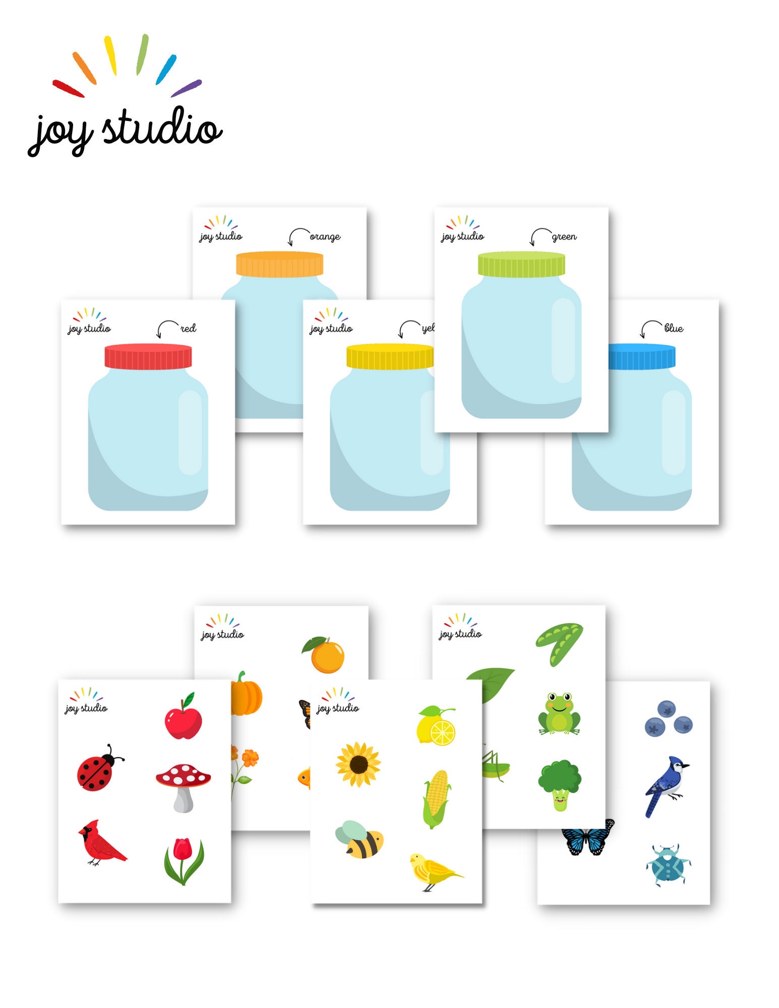 Colour Sorting Nature-themed Printable Activity Sheets for Toddlers ...