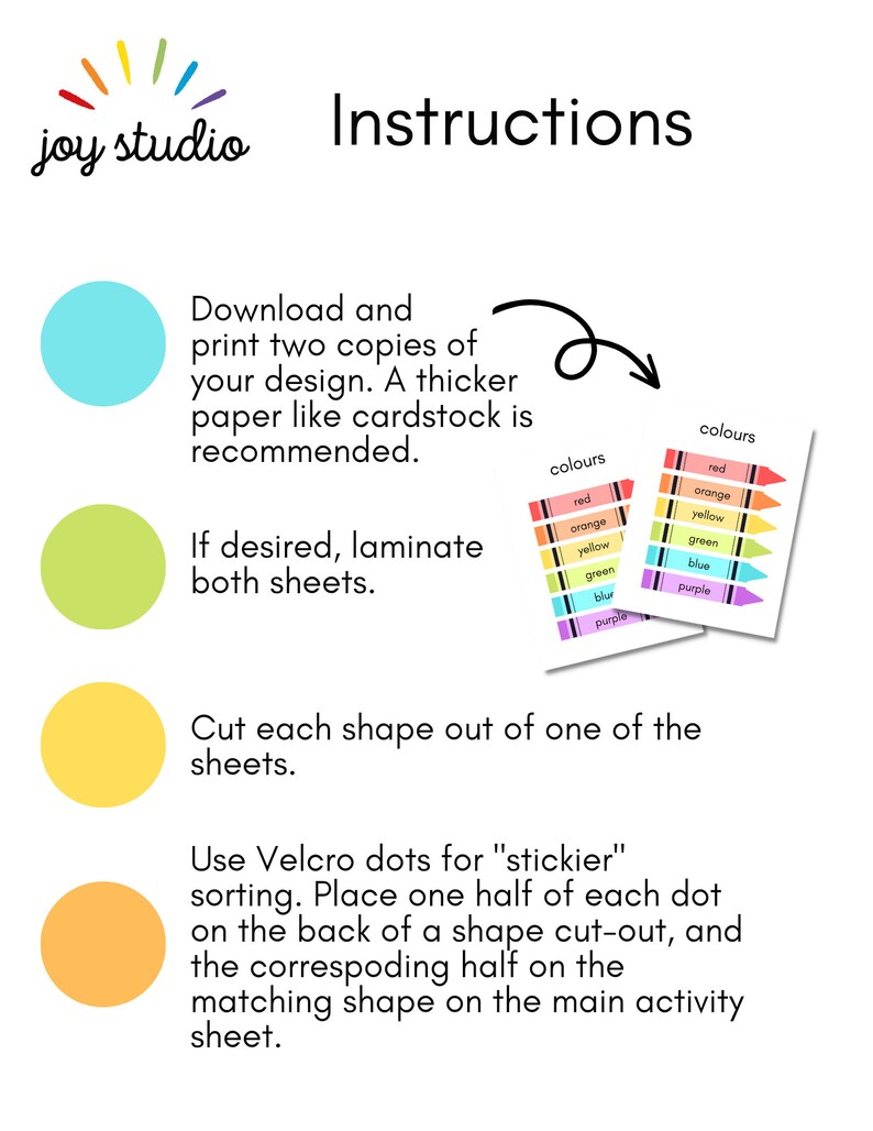 Colour-matching Crayon Activity for Toddlers, Busy Book, Homeschool ...