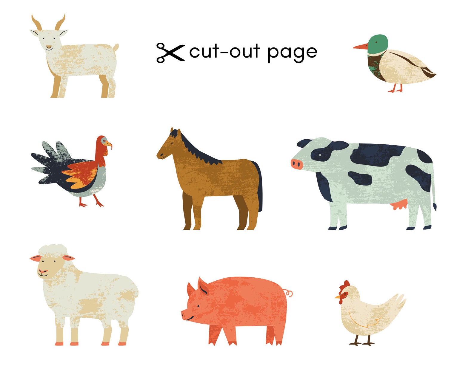 Farm Animals Printable Activity Sheet for Toddlers, Busy Book ...